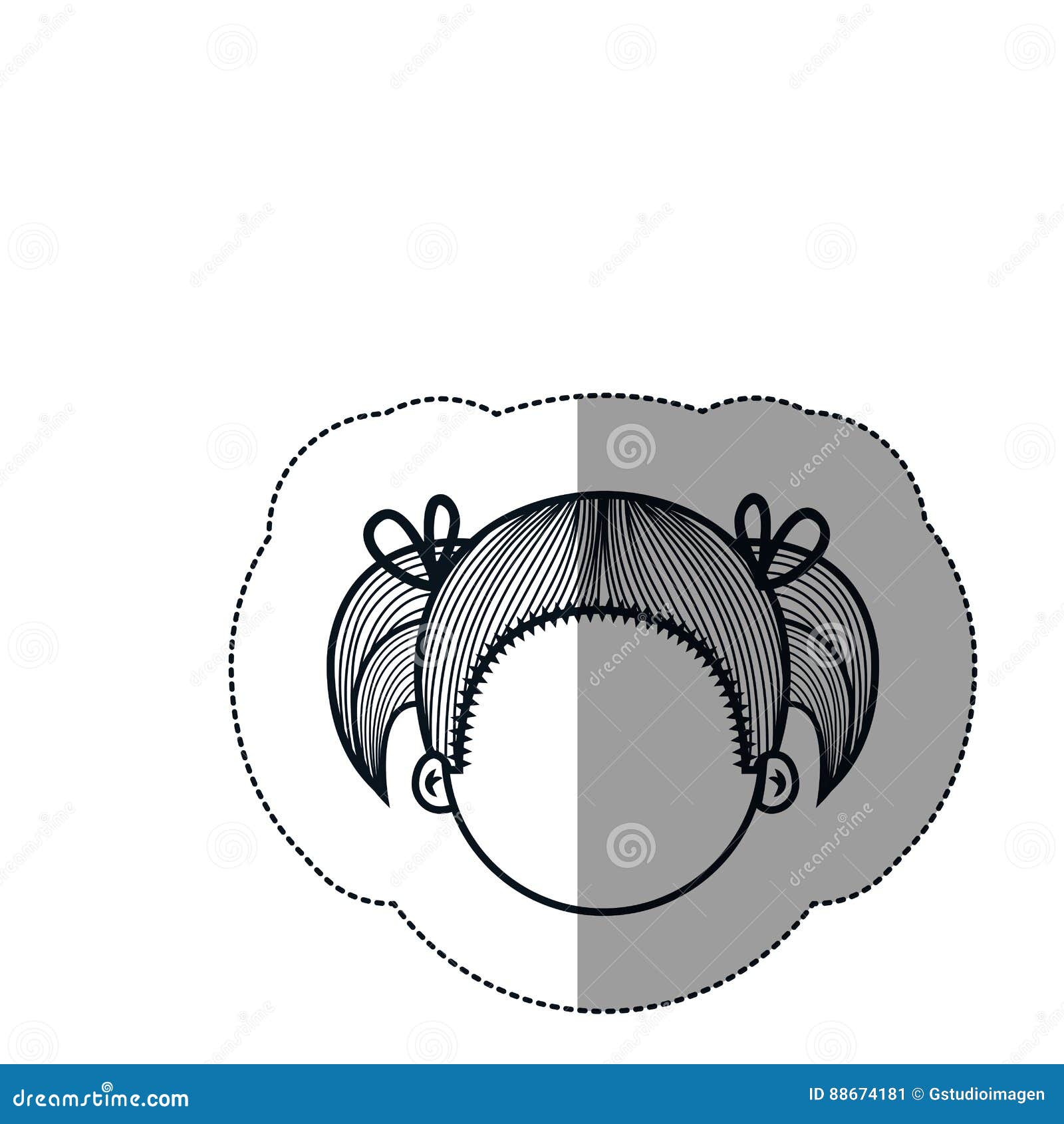 Girl face icon stock vector. Illustration of portrait - 88674181