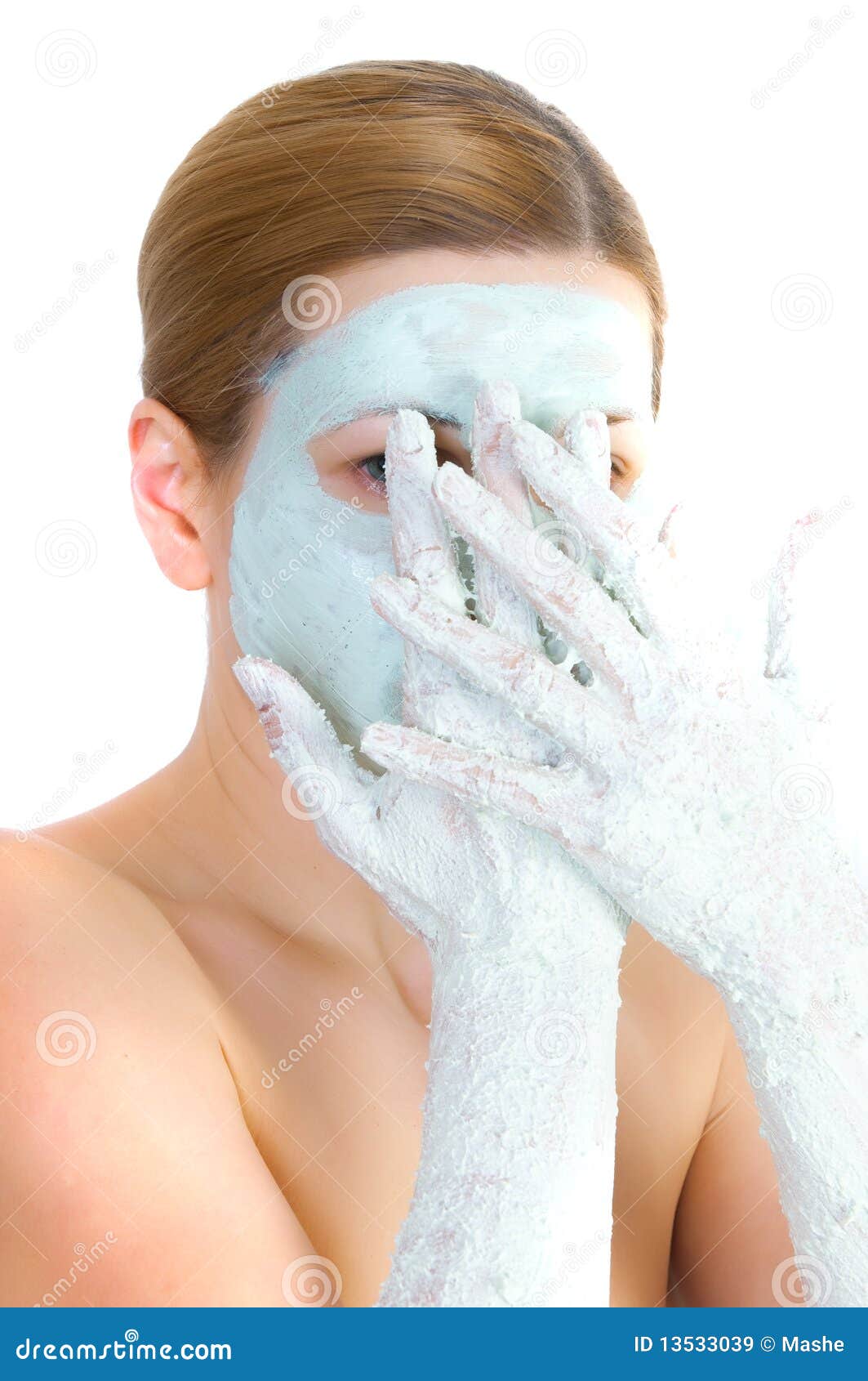 Girl with face mask stock image. Image of cosmetics, harmony - 13533039