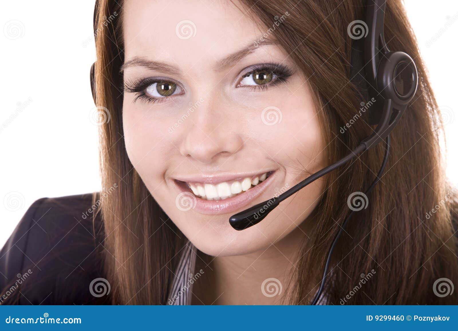 Girl Face from Support Service. Stock Photo - Image of businesswomen ...