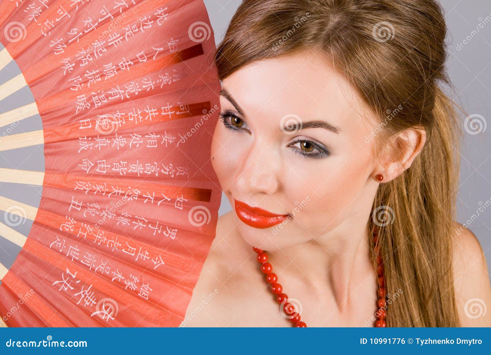 Girl with a fan stock photo. Image of lovely, elegance - 10991776