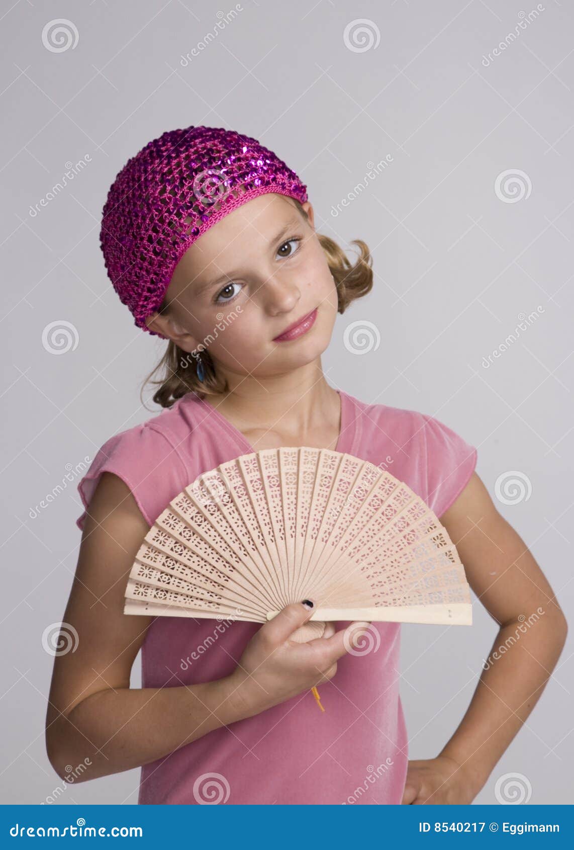 A Girl and and a Fan stock image. Image of waif, model - 8540217
