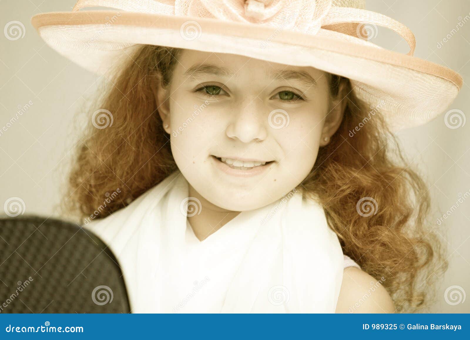 Girl in fancy hat stock image. Image of gorgeous, beautiful - 989325