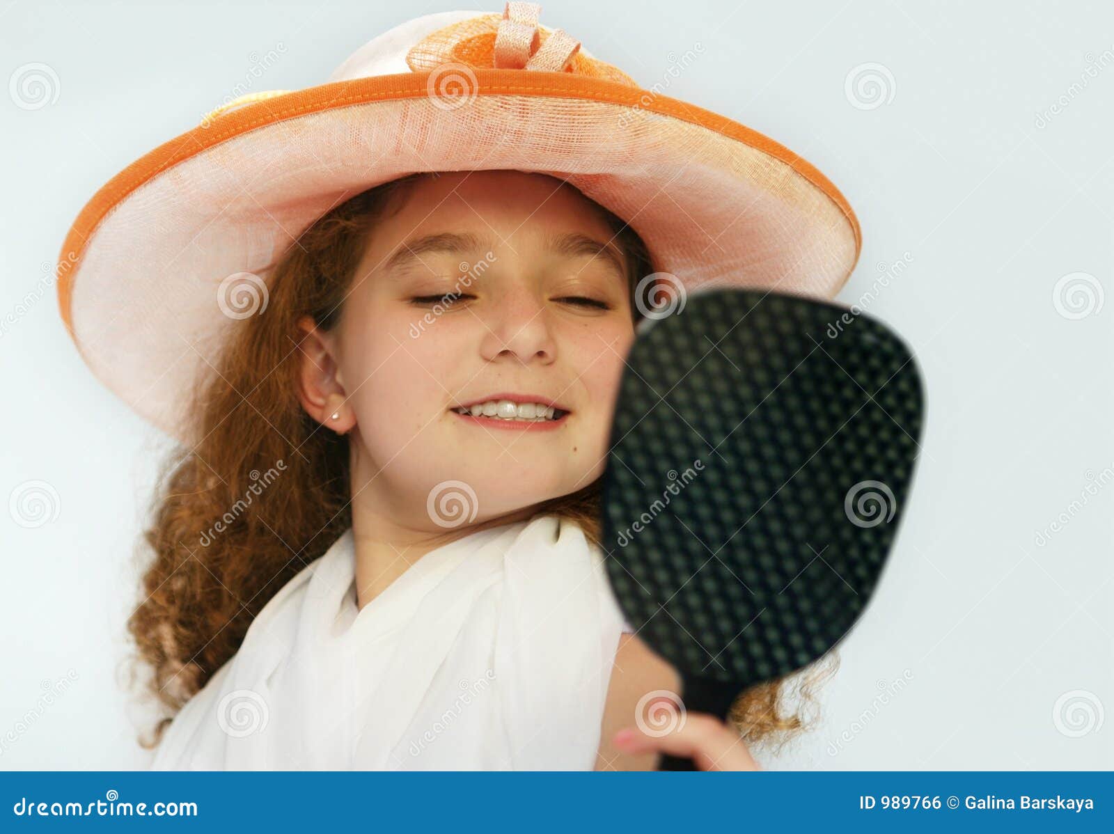Girl in fancy hat stock photo. Image of fancy, occasion - 989766