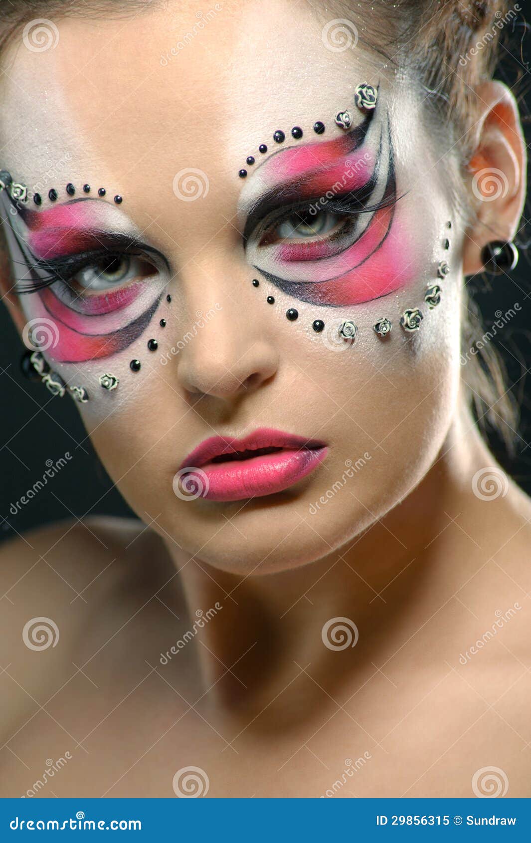 The girl with fancy makeup stock image. Image of fantastic - 29856315