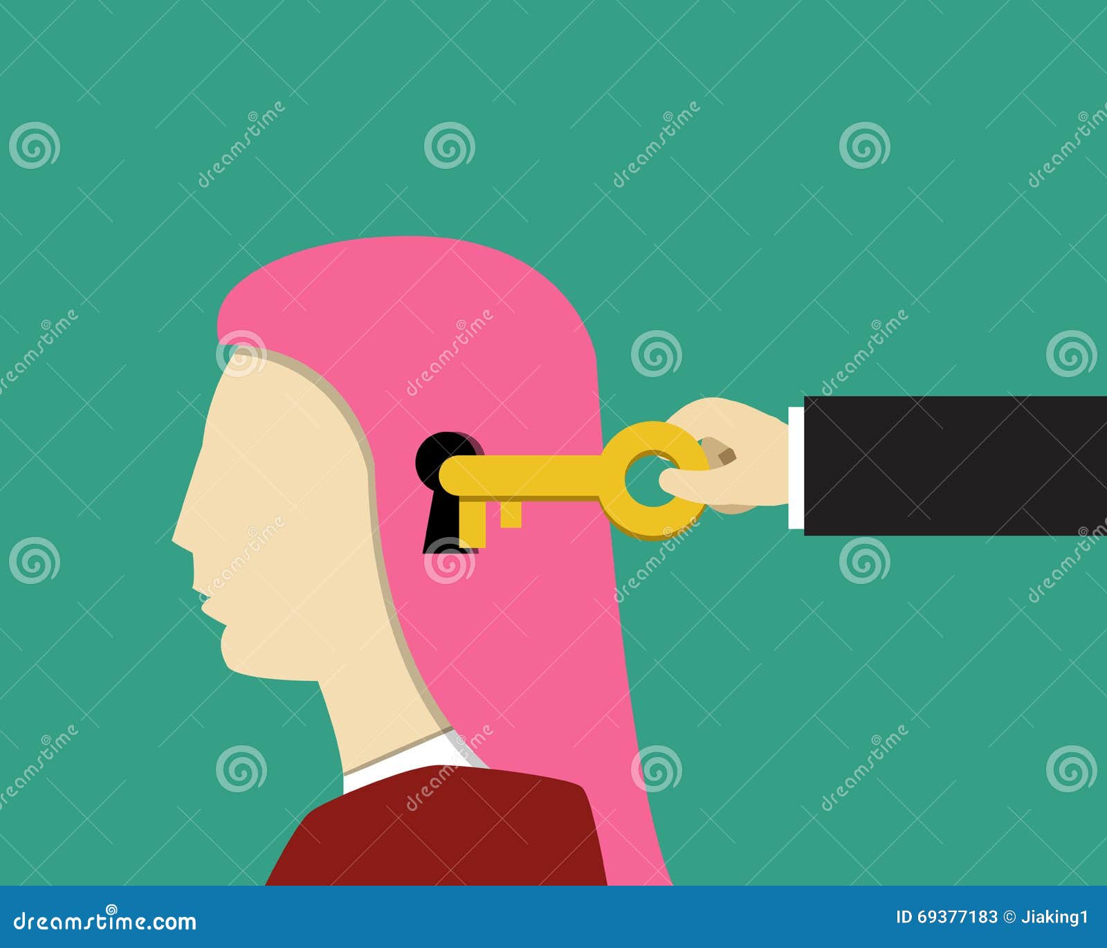 Girl And Female Psychology, Unlock And Read Minds Cartoon Vector ...