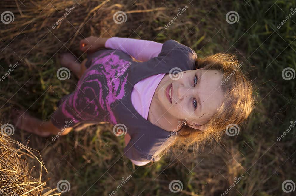 Girl in the field stock image. Image of corn, green, life - 26260991