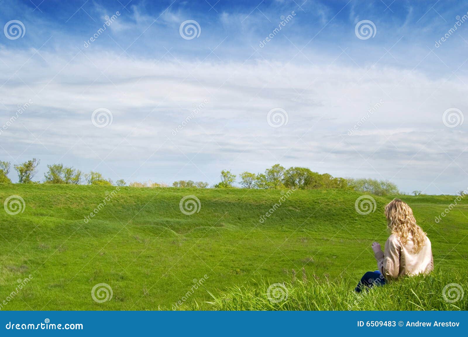 Girl in the field stock image. Image of spring, summer - 6509483