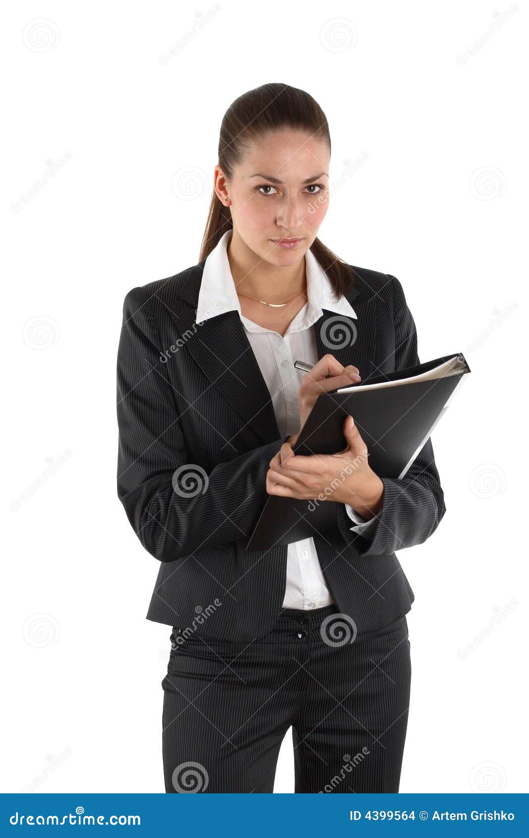 Girl with file 2 stock photo. Image of people, female - 4399564