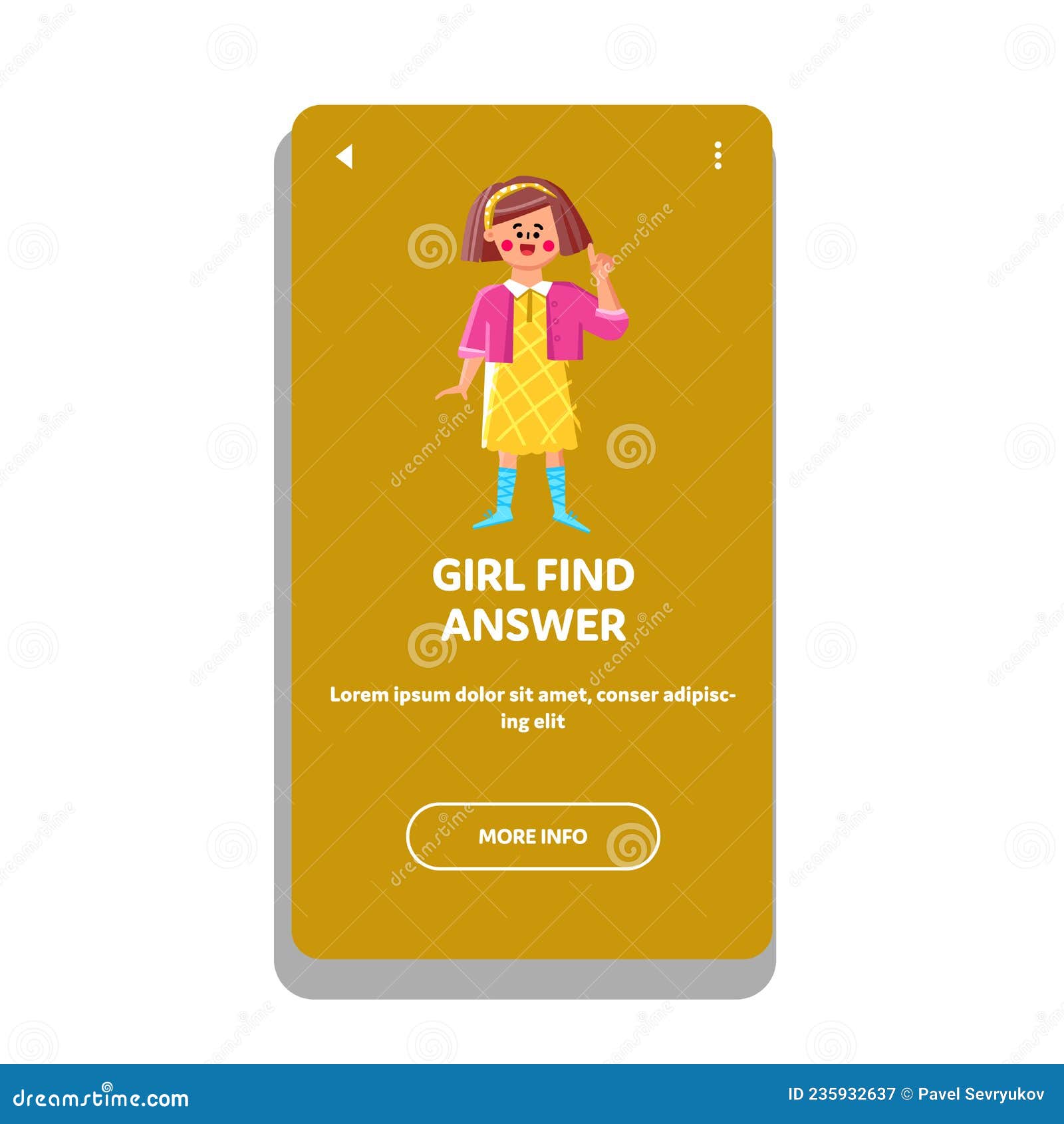 Girl Find Answer on Difficult Question Vector Stock Vector ...