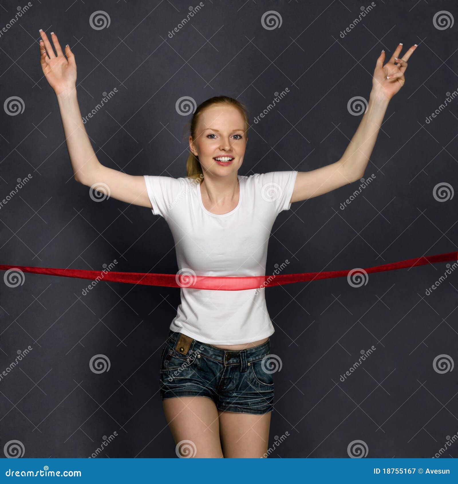Girl finished first stock image. Image of people, competition - 18755167