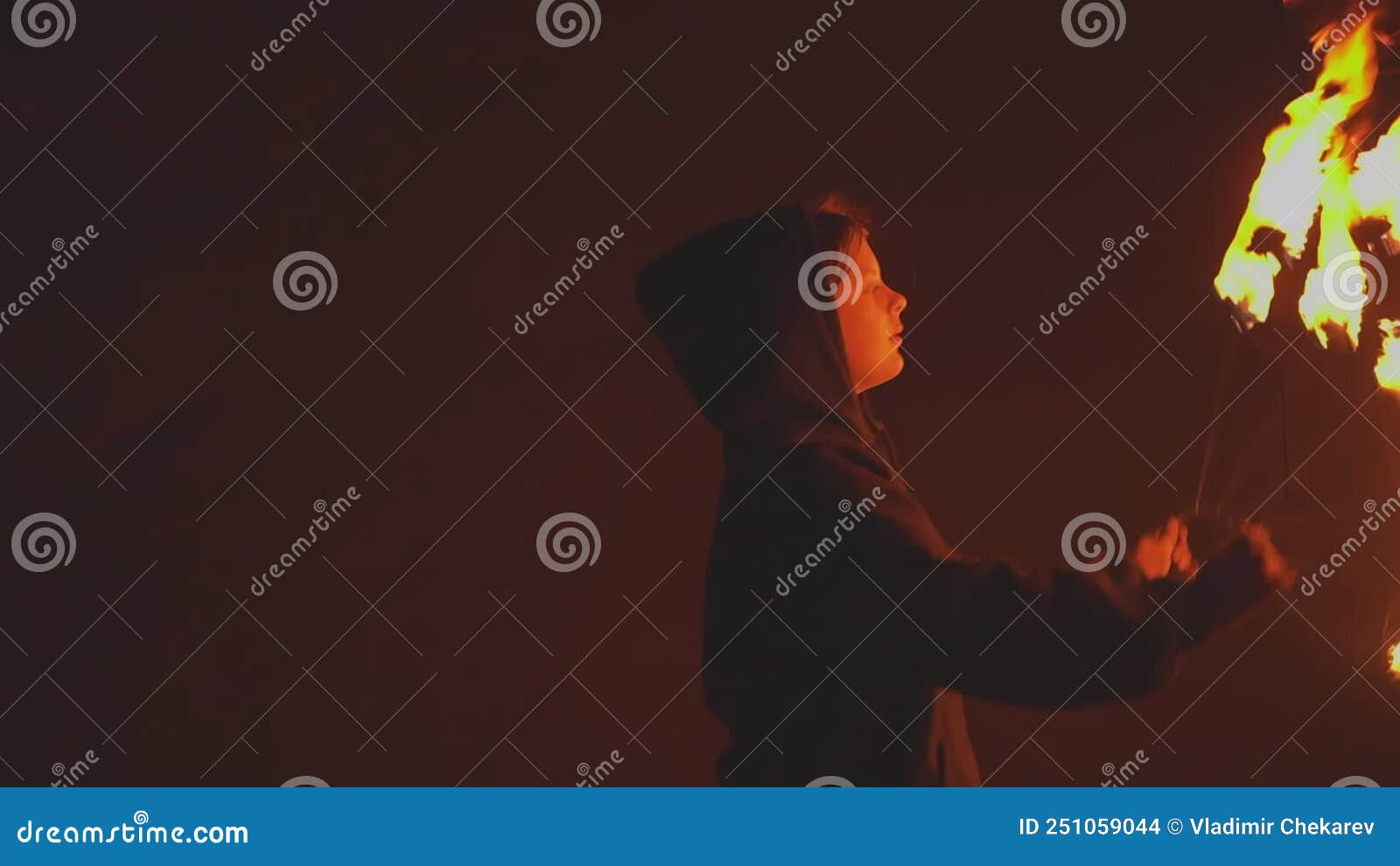 Girl with Fire in Her Hands Stock Footage - Video of lighting, light ...