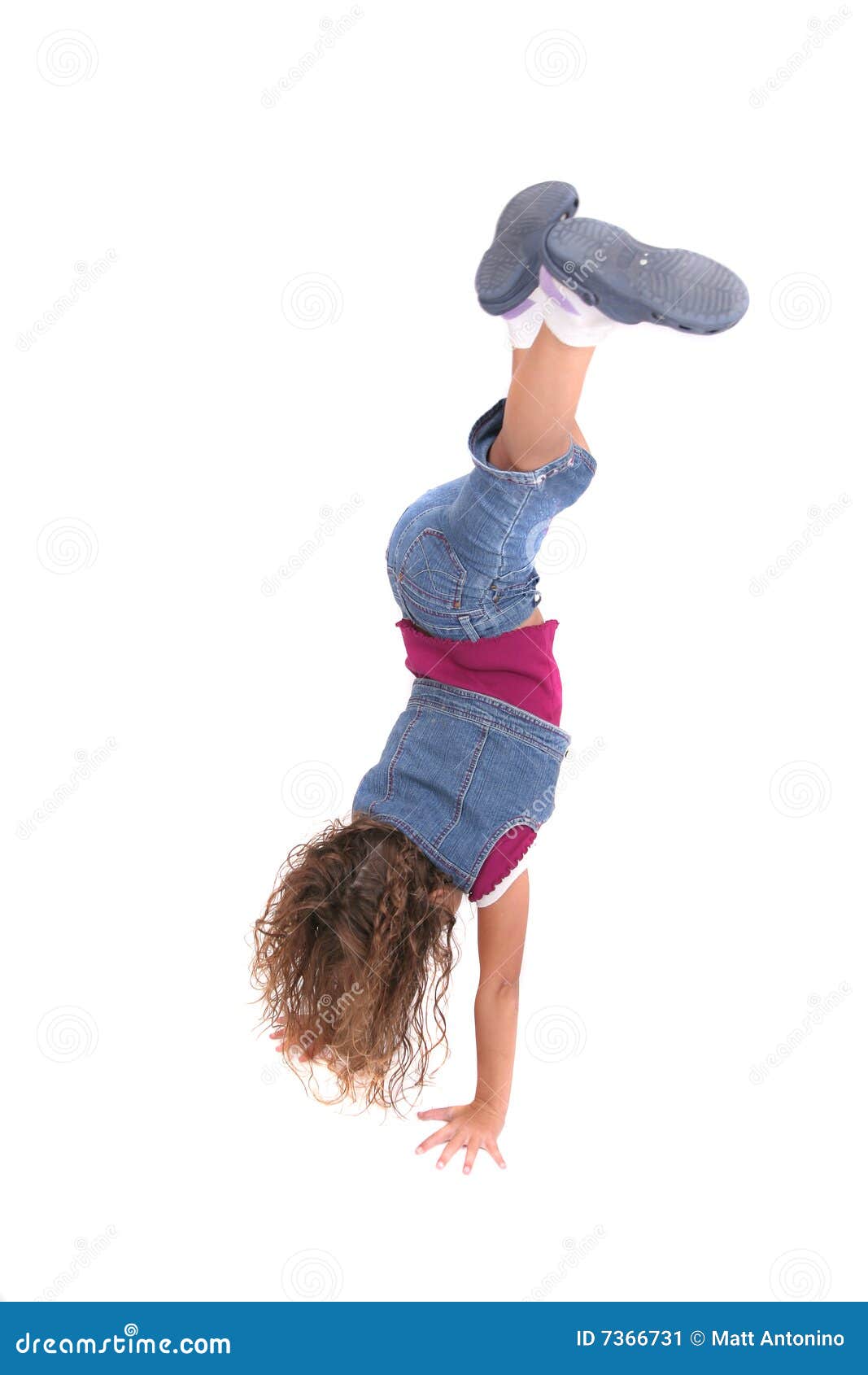 Girl flipping over stock image. Image of summer, smile - 7366731