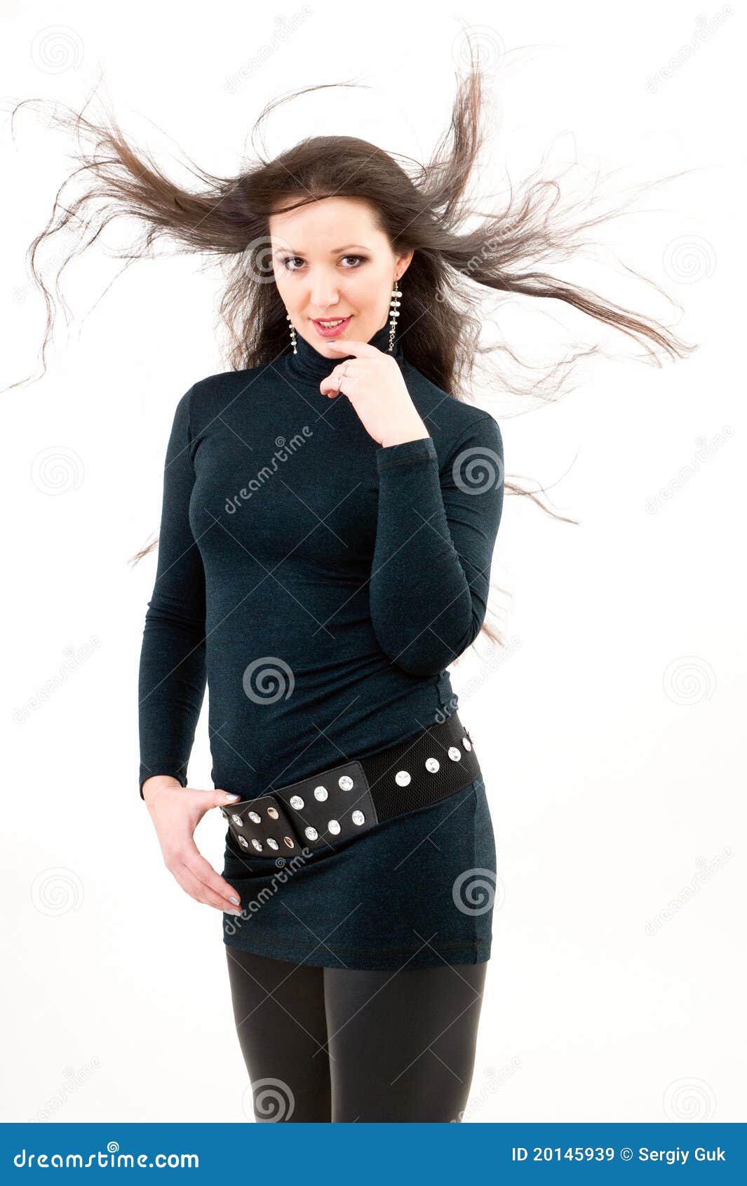 Girl with flowing hair stock image. Image of charming - 20145939