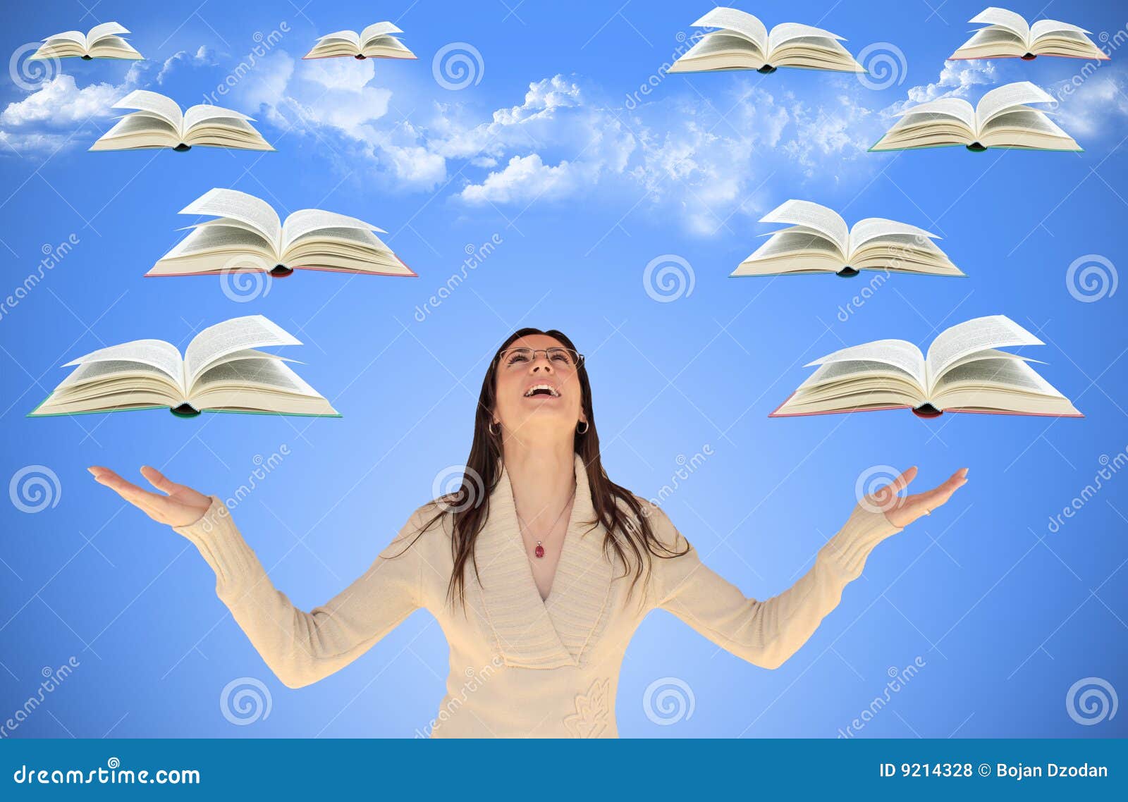 Flying Books Stock Image | CartoonDealer.com #83377447
