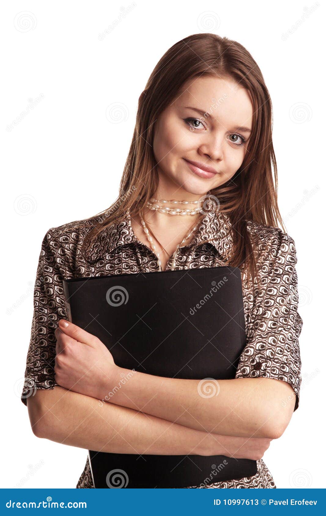Girl with folder stock image. Image of folder, fresh - 10997613