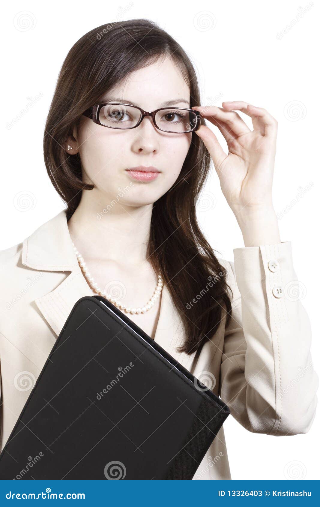 Girl with folder stock image. Image of confident, happy - 13326403