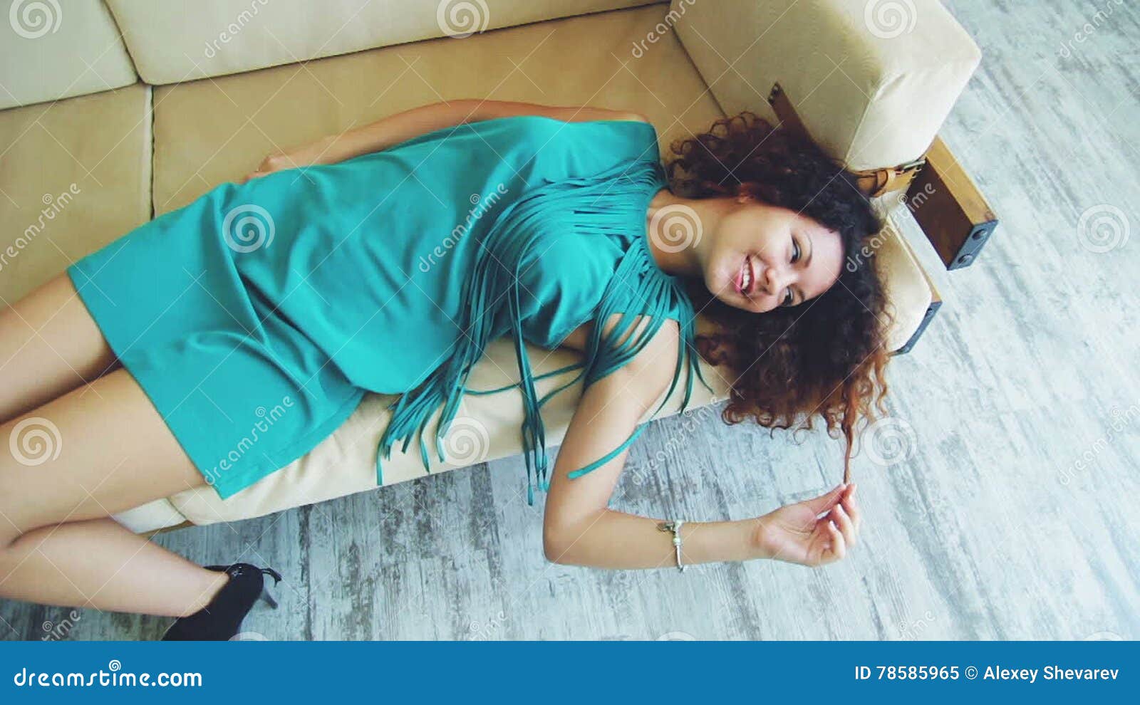 Girl Fooling Around On The Couch Stock Video Video Of Object Girl