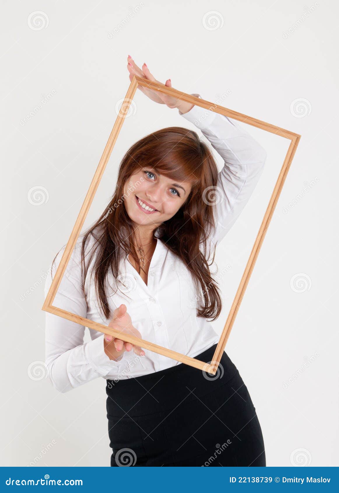 Girl in a frame stock image. Image of model, look, adult - 22138739