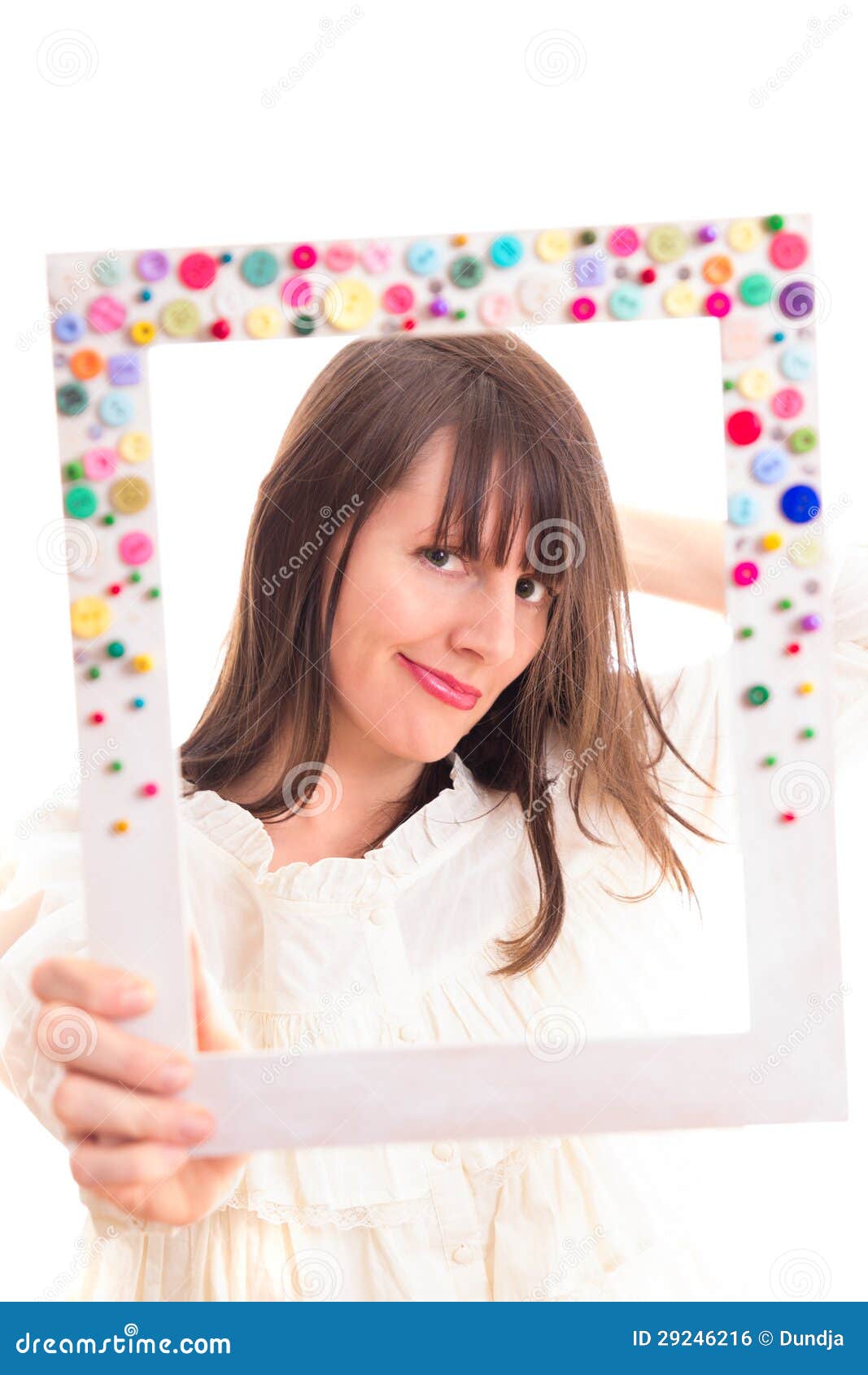 Girl in frame stock photo. Image of beautiful, looking - 29246216