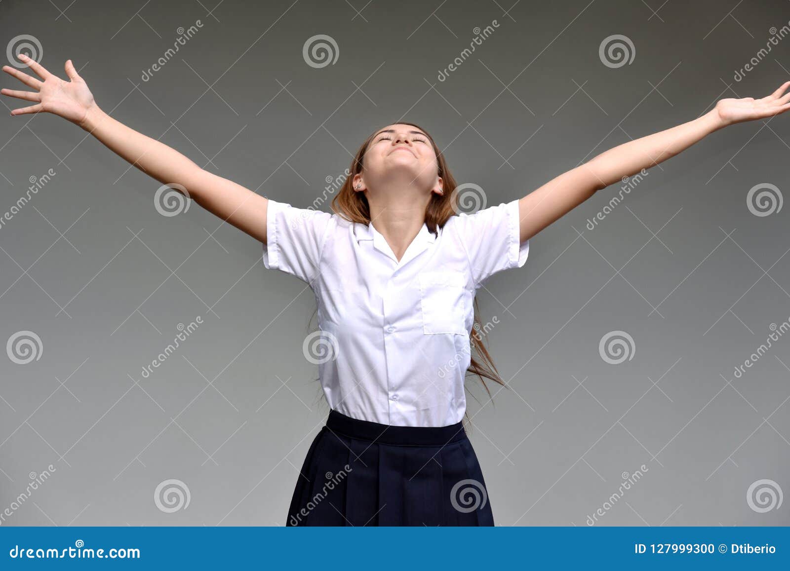 Girl and Freedom stock photo. Image of young, juvenile - 127999300