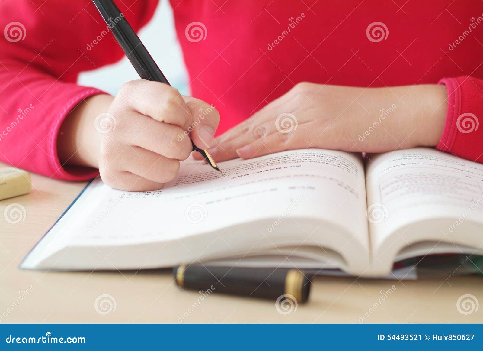 Girl Friday Writing Down the Information Stock Image - Image of ...
