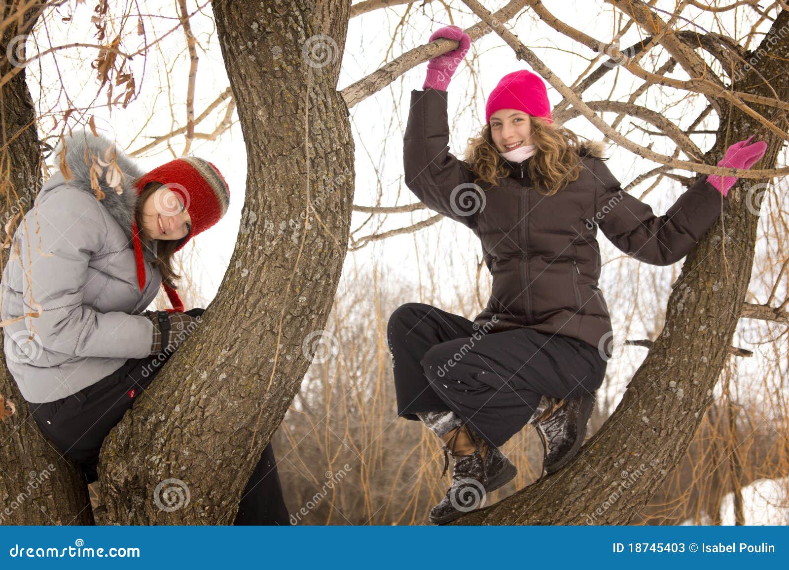 Girl friends smiling stock image. Image of snow, diversity - 18745403