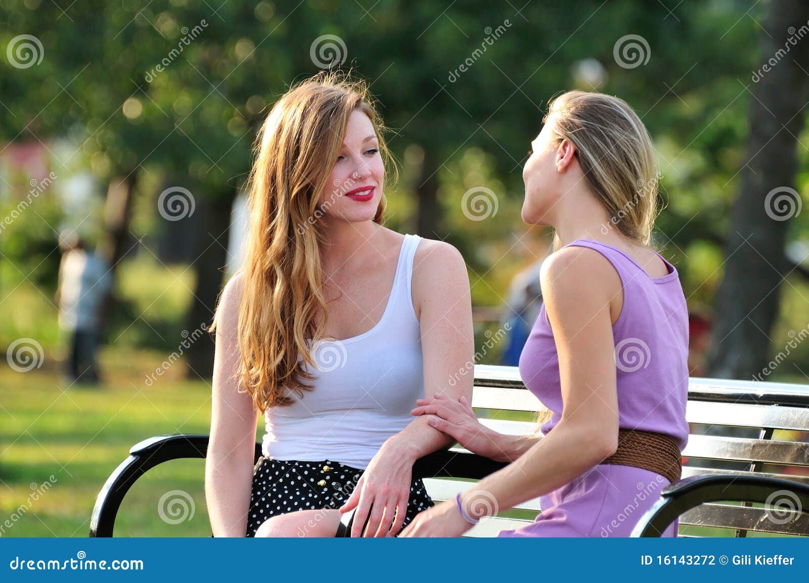 Girl friends talking stock photo. Image of sitting, people - 16143272