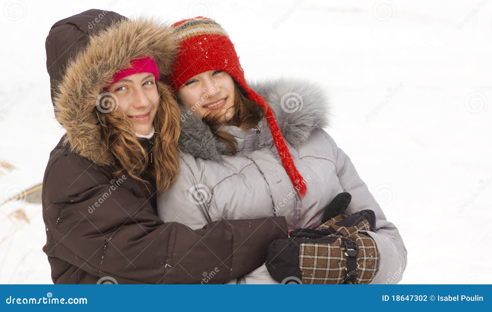 Girl friends in winter stock photo. Image of smile, female - 18647302
