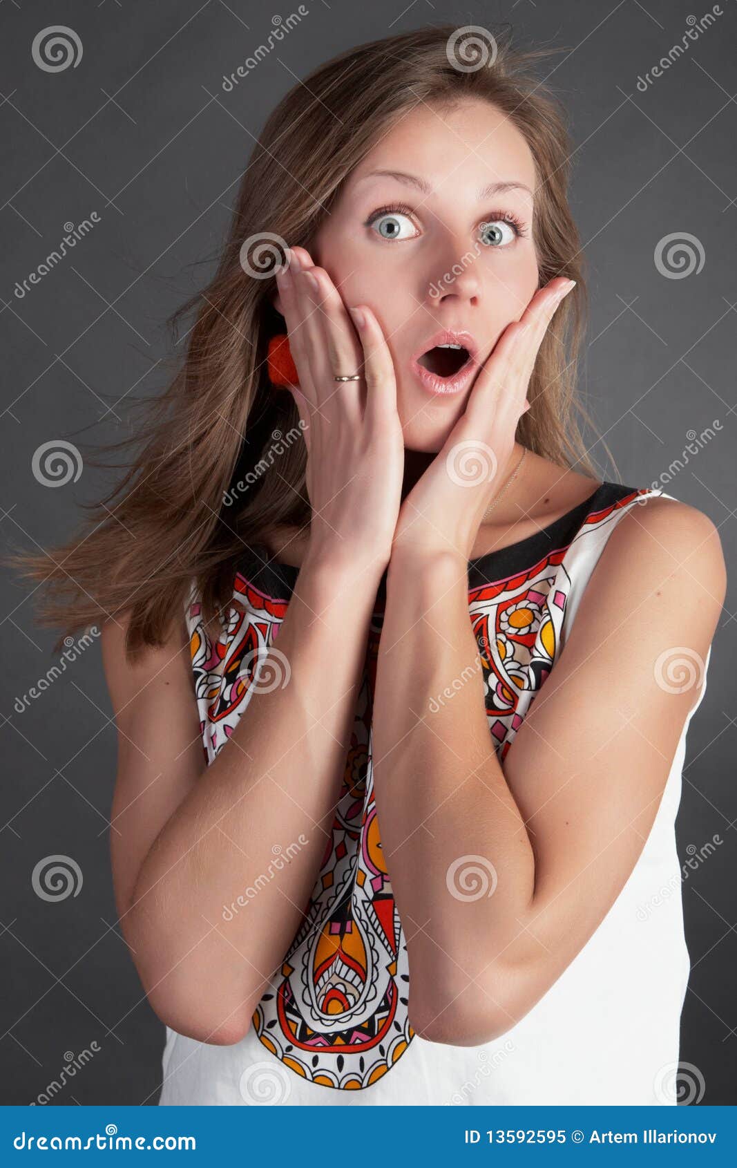 Girl frightening stock image. Image of lady, elegance - 13592595