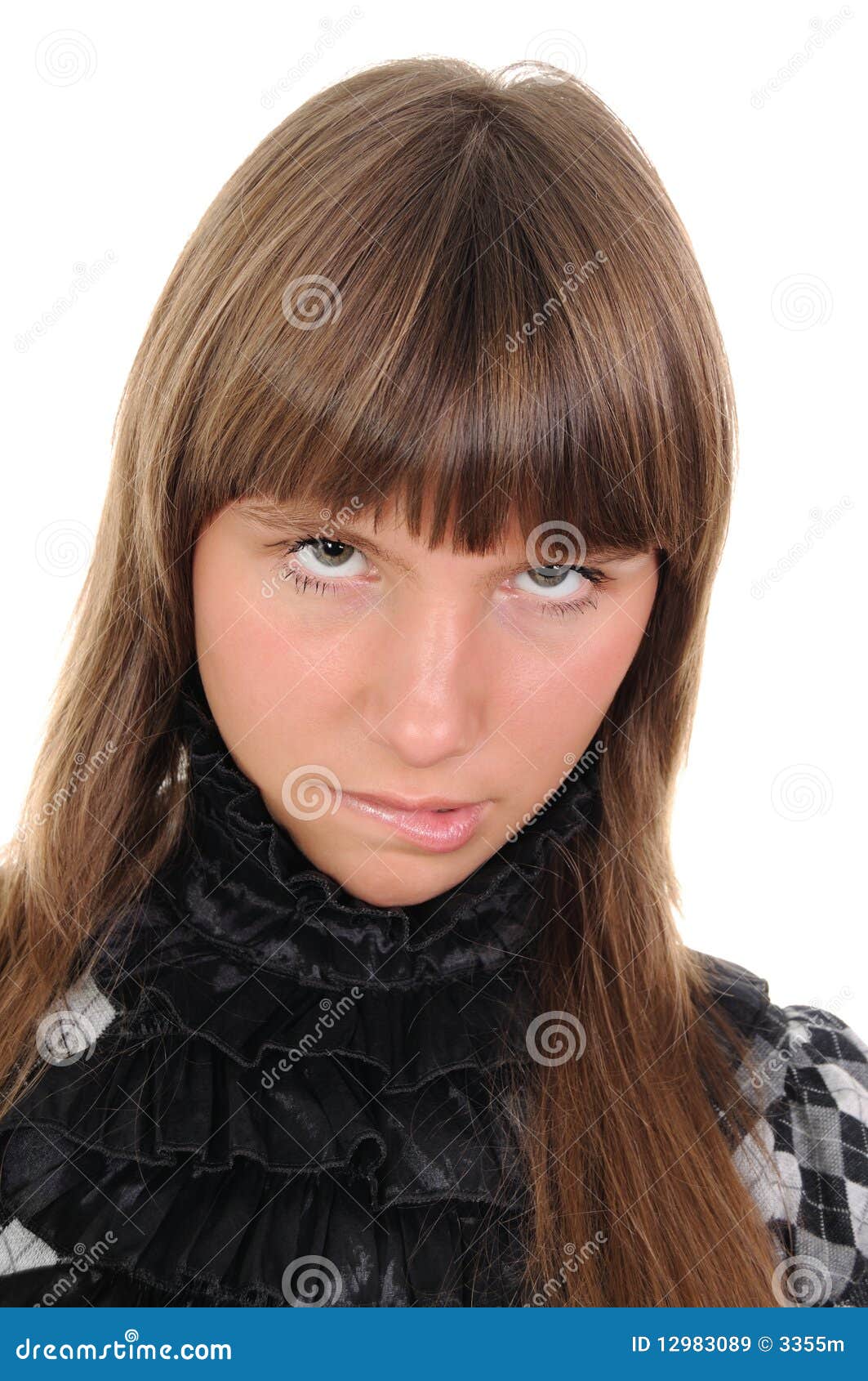 Girl with Frown Look stock image. Image of frown, clean - 12983089