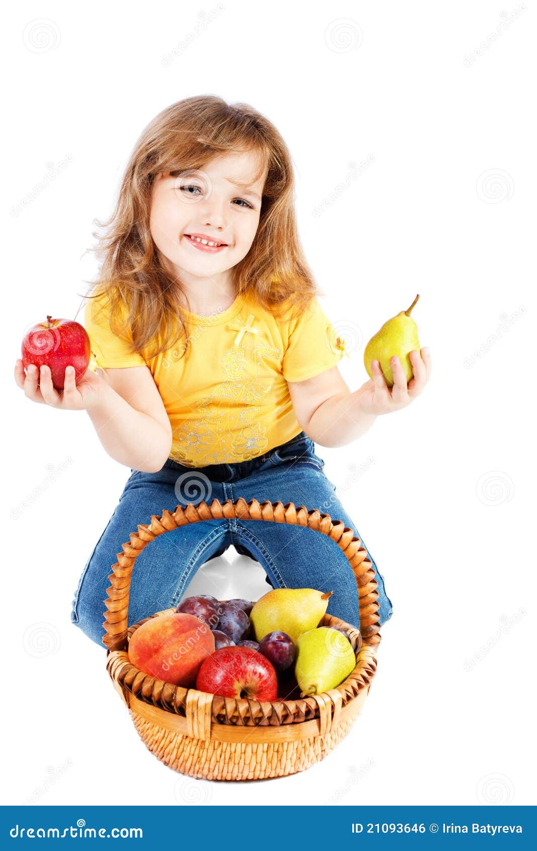 Girl with fruit stock photo. Image of fresh, appetizing - 21093646
