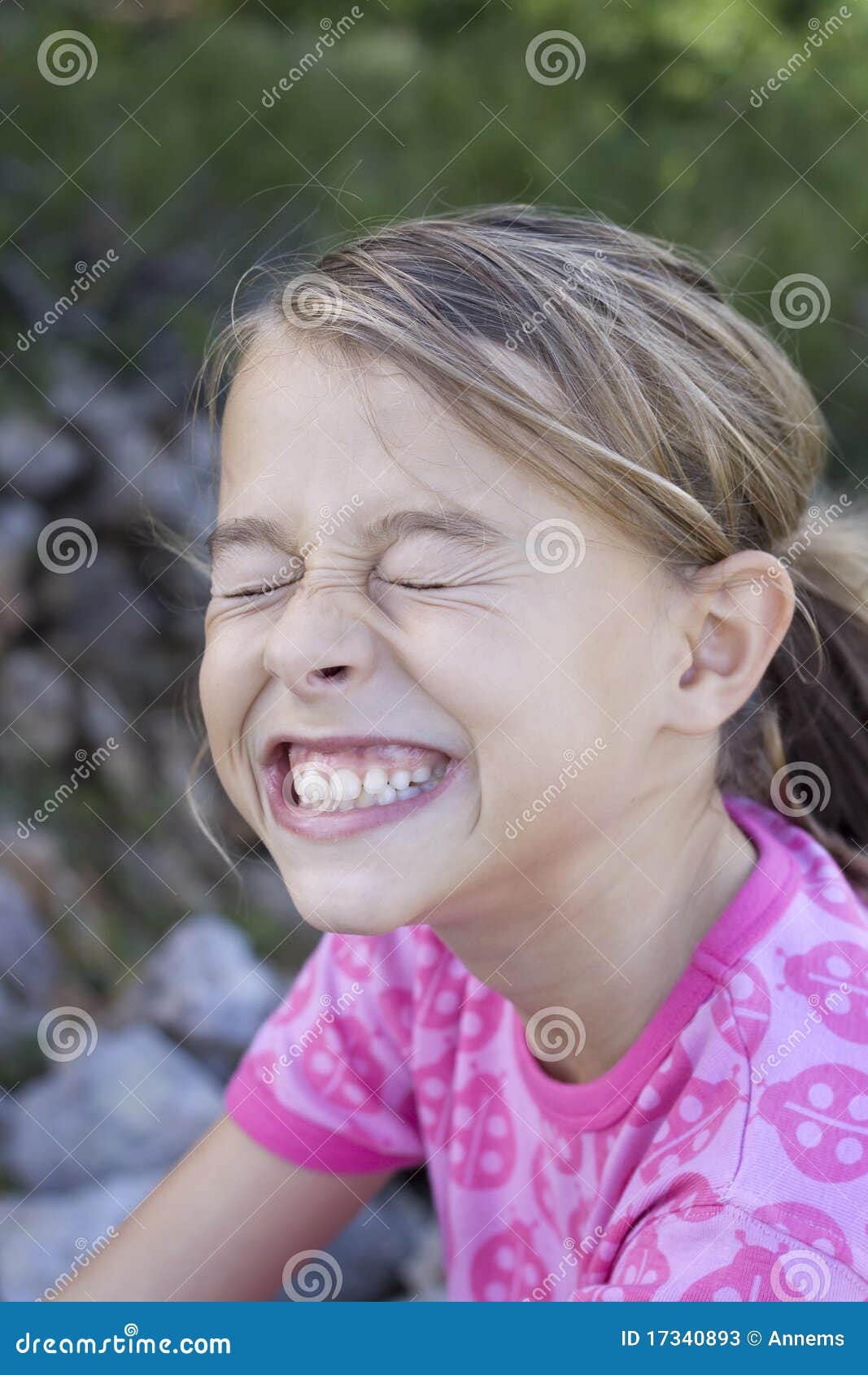 Girl with funny face stock image. Image of face, funny - 17340893