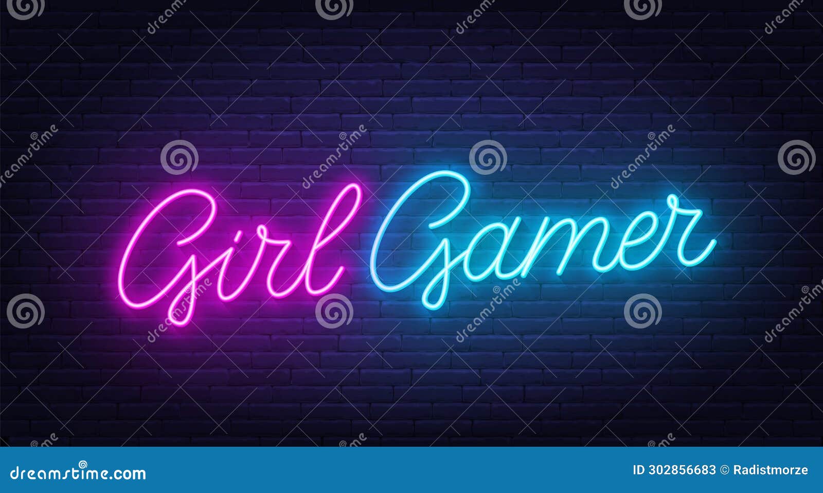 VR Gamer Neon Text Vector Design Template. Gaming Neon Logo, Light ...