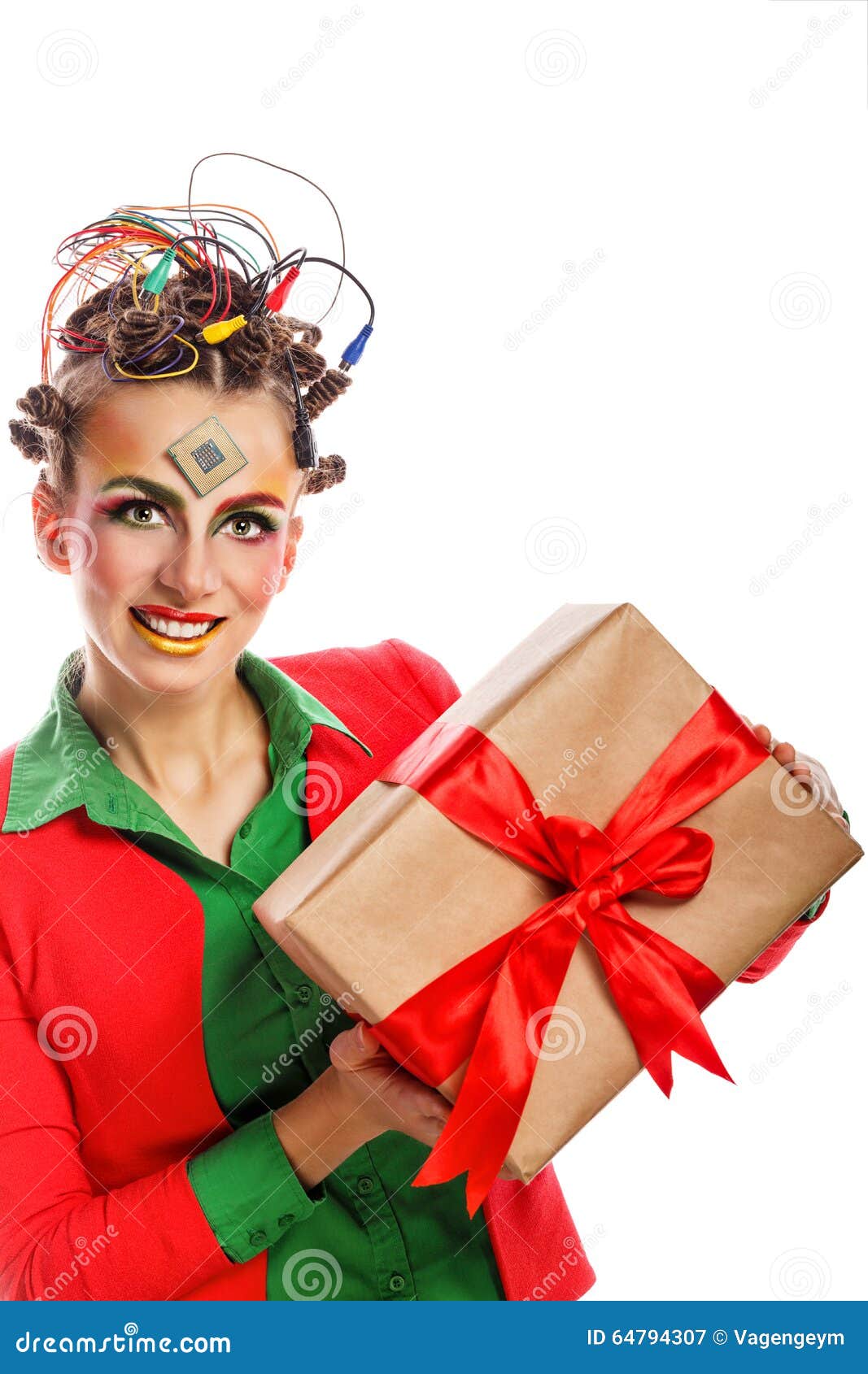 Girl Geek. Computer Technician. Gift. Stock Image - Image of humour ...