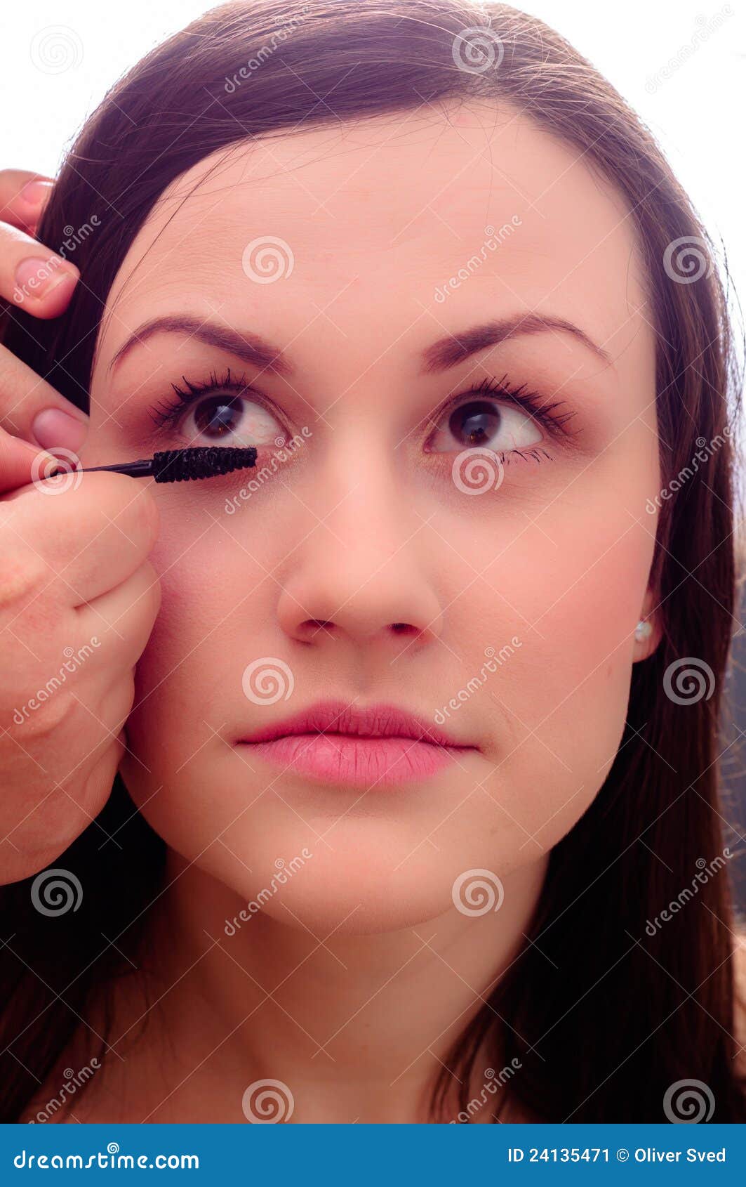 Girl getting makeup stock image. Image of color, creativity - 24135471