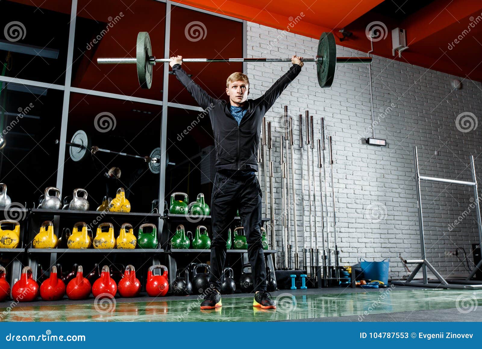 The Girl is Getting Ready for the Exercise with the Trainer Stock Image ...