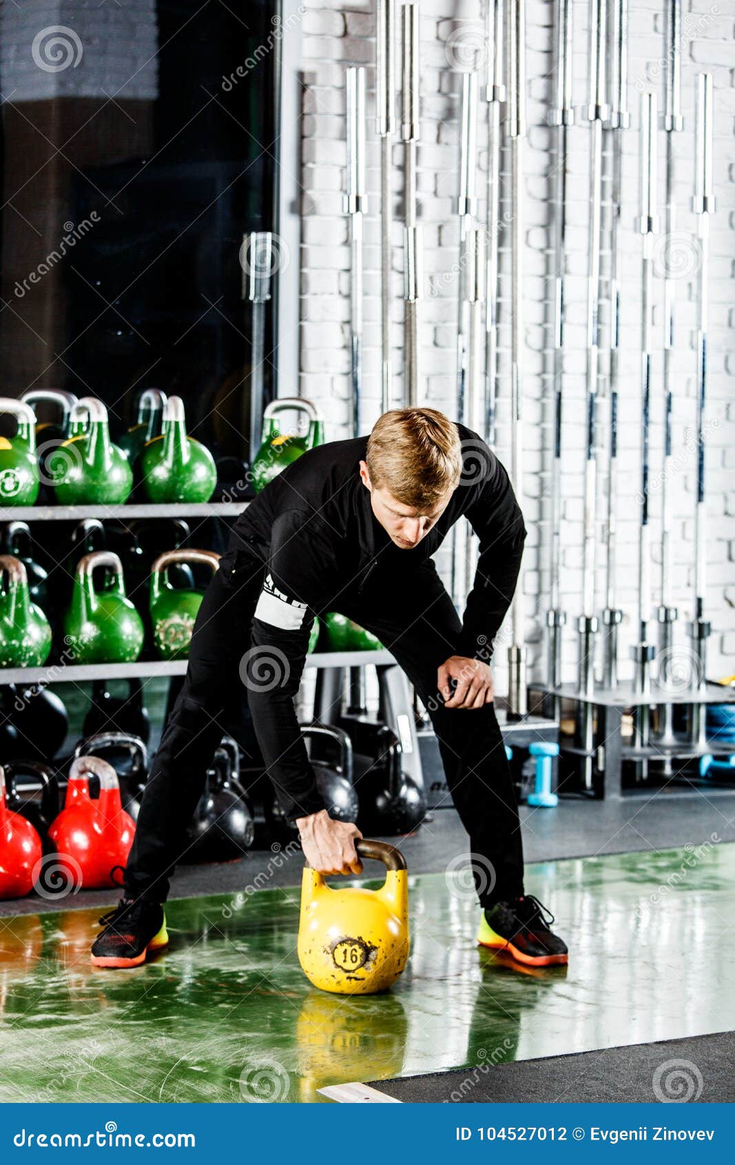 The Girl is Getting Ready for the Exercise with the Trainer Stock Photo ...