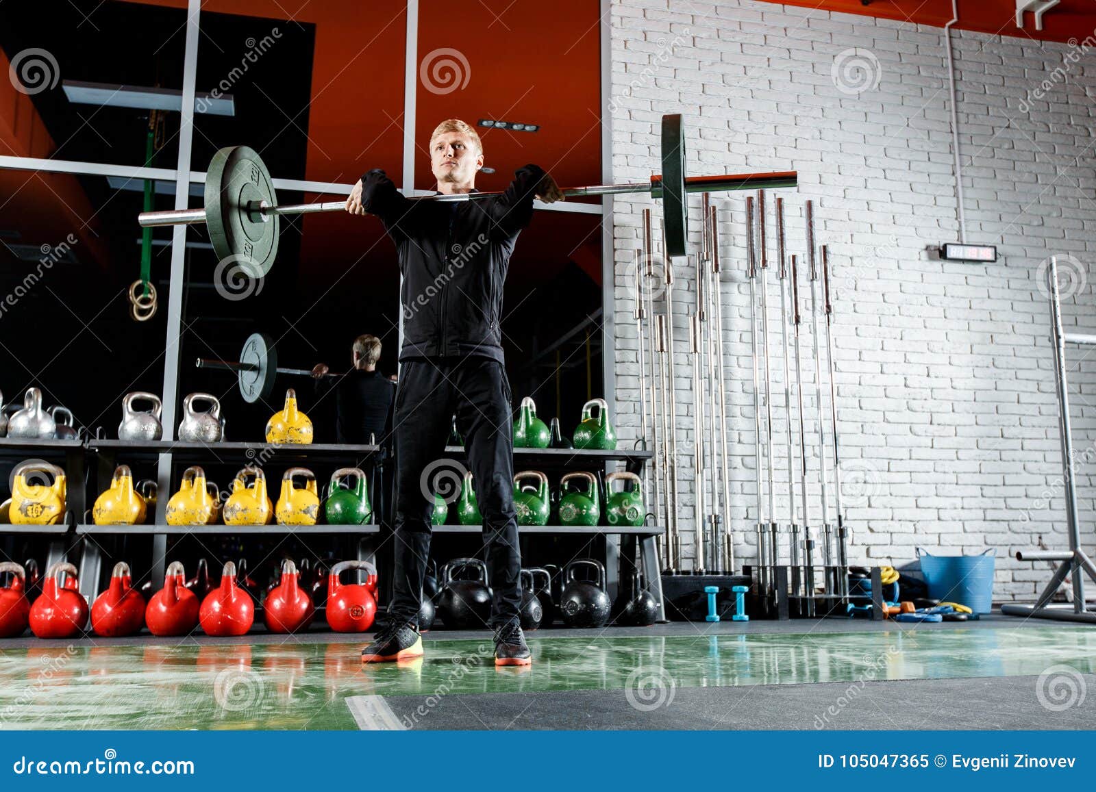 The Girl is Getting Ready for the Exercise with the Trainer Stock Image ...
