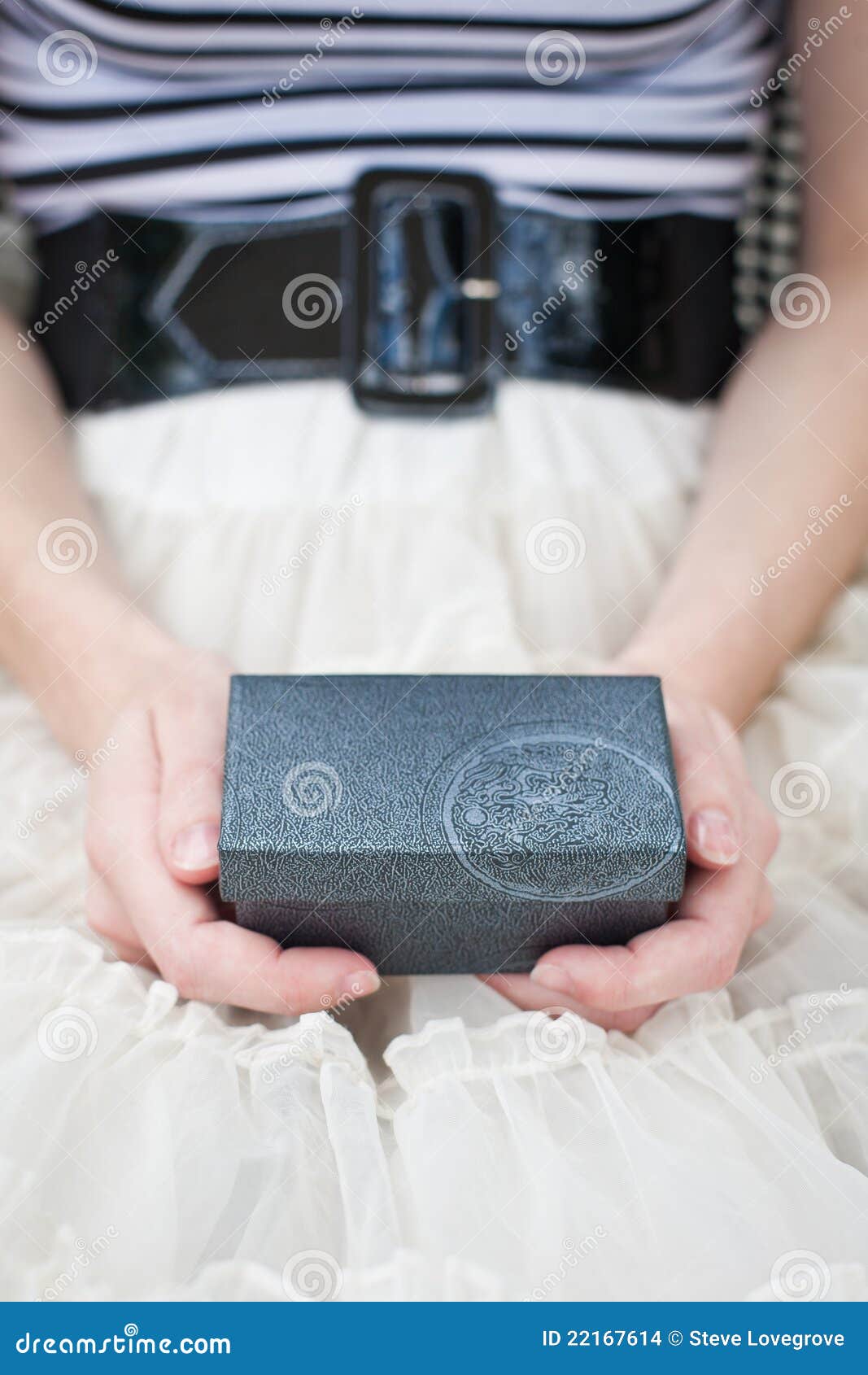 Girl with Gift Box stock photo. Image of lace, gift, female - 22167614