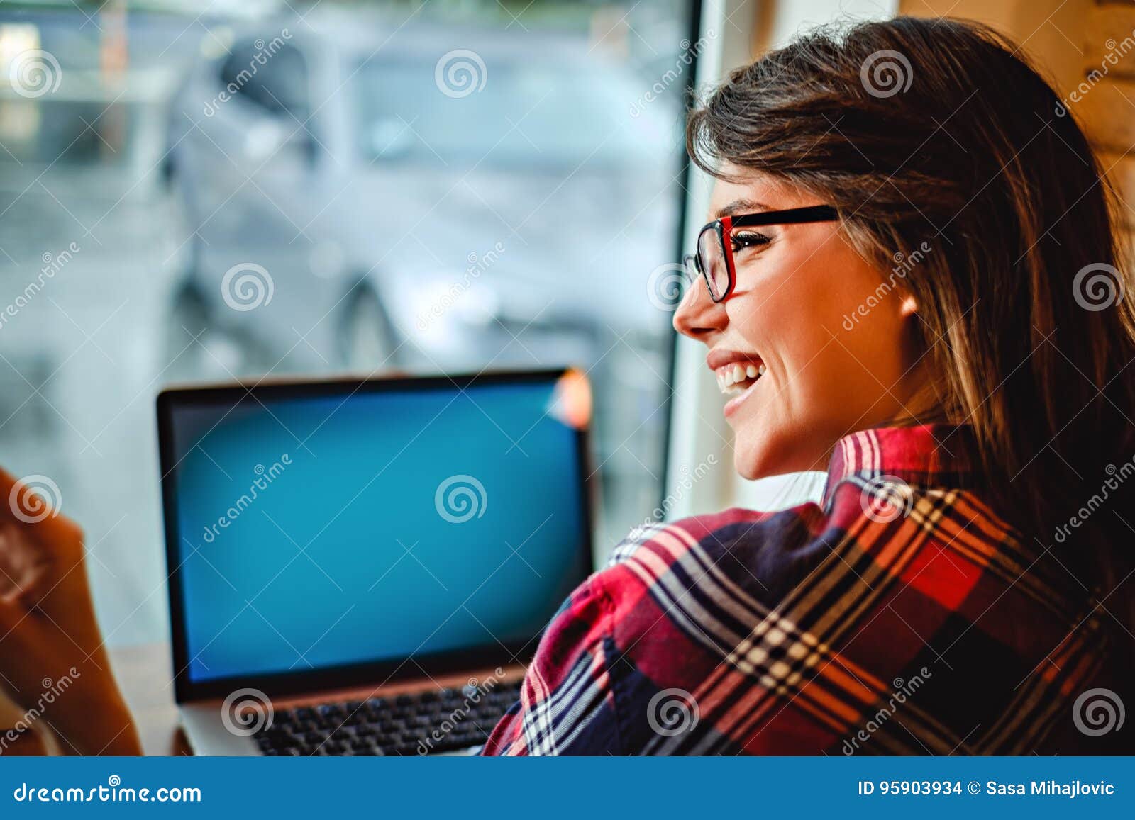 Laughing Girls Computer