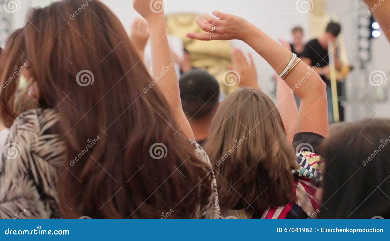 Girl Goes through the Crowd at a Concert Stock Footage - Video of crowd ...