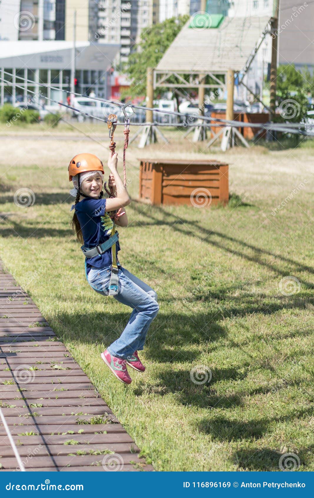 The Girl is Going by Cable Car. the Girl in the Cable Car Rides the ...