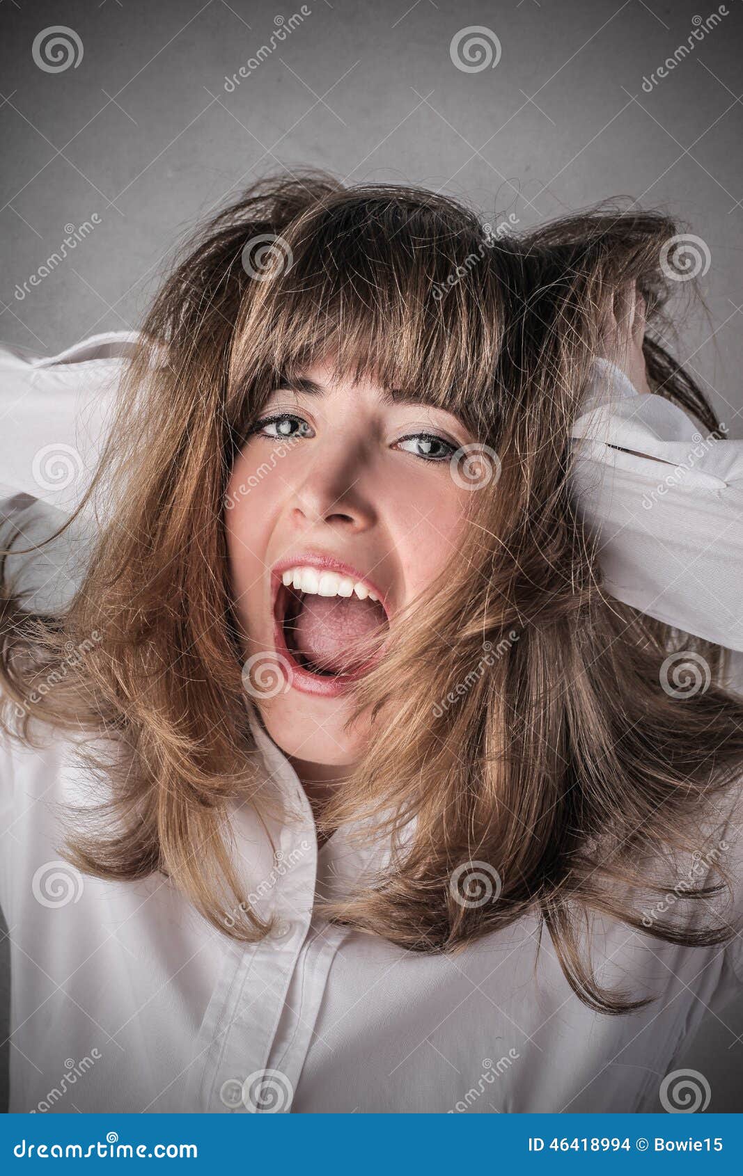 Girl going crazy stock photo. Image of madness, intelligence - 46418994