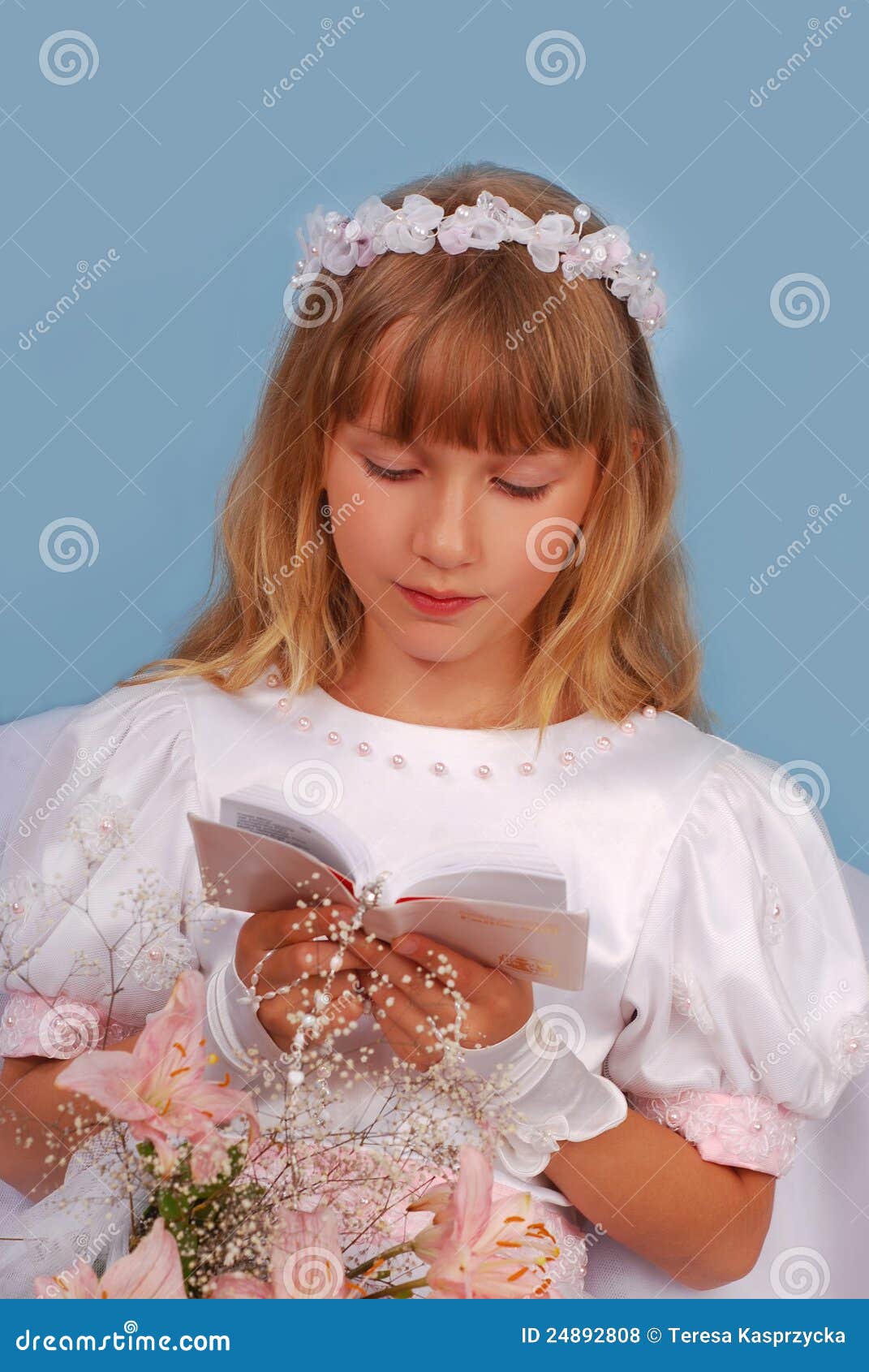 Girl Going To The First Holy Communion Stock Photography ...