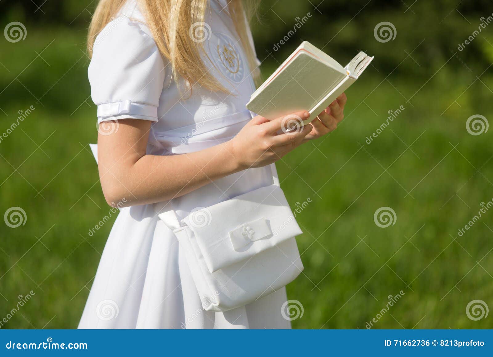 Girl Going To the First Holy Communion Stock Photo - Image of holding ...