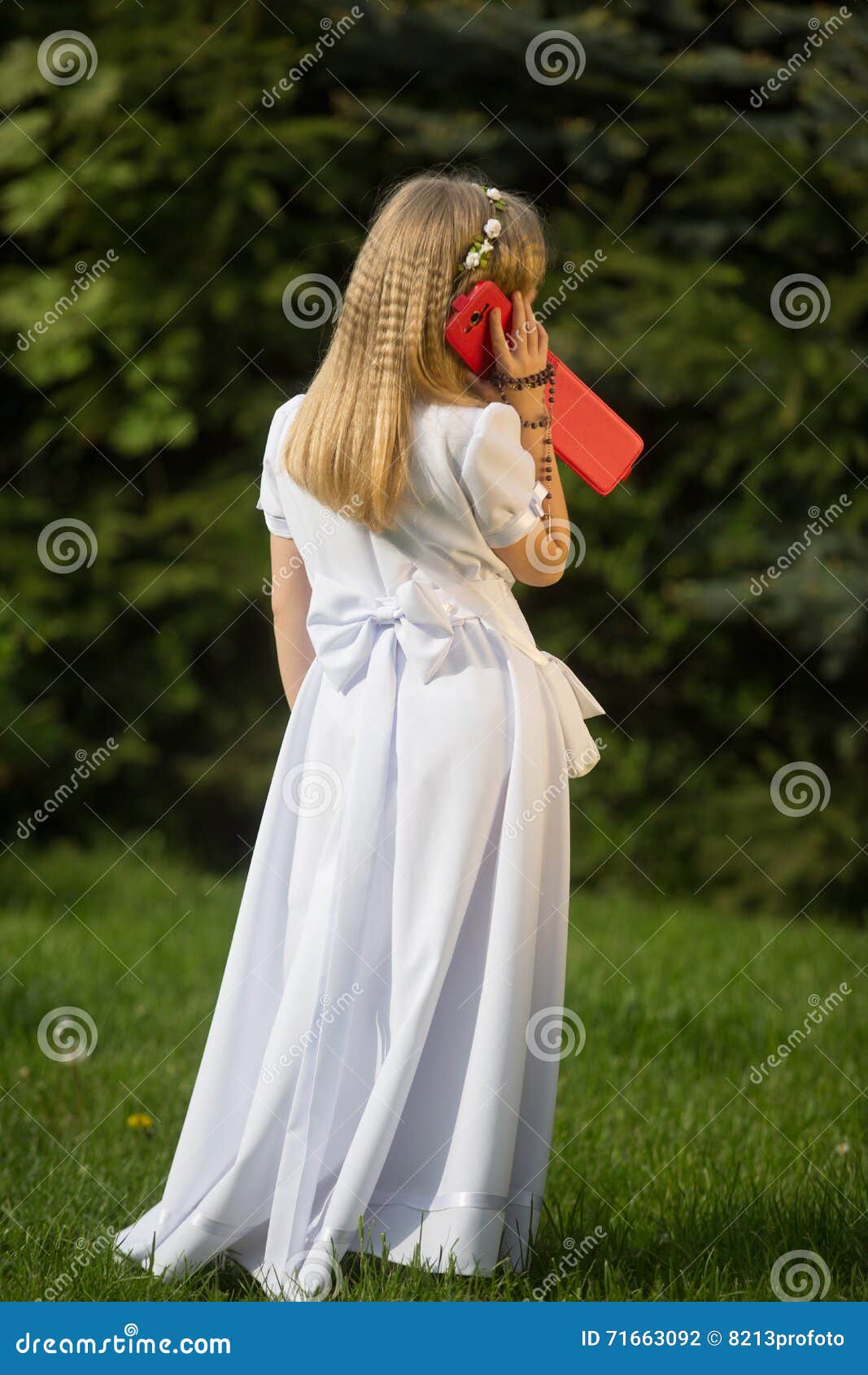 Girl Going To the First Holy Communion Stock Photo - Image of faith ...