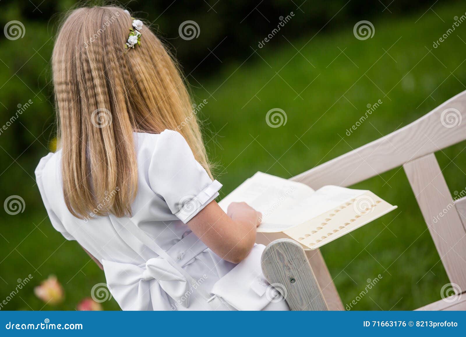Girl Going To the First Holy Communion Stock Photo - Image of christ ...
