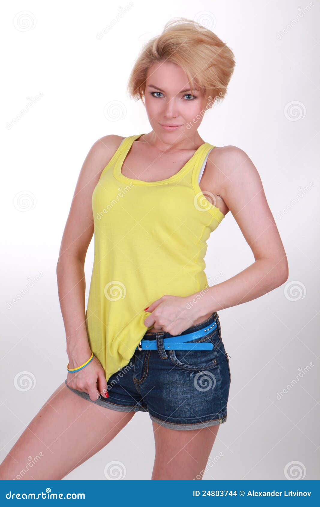 The Girl with a Good Figure Stock Photo - Image of working, tension ...