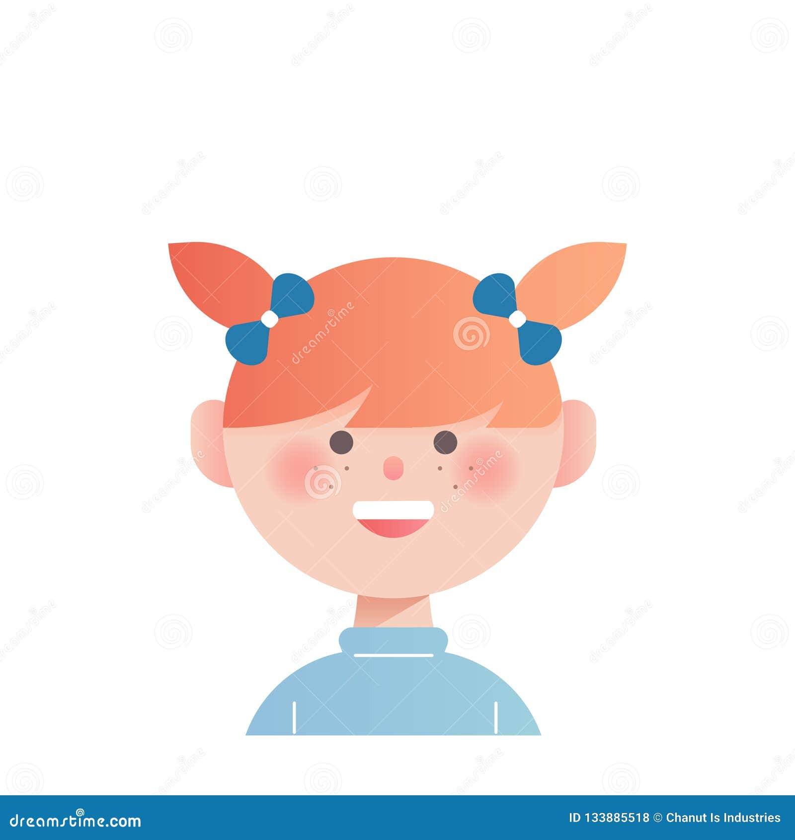 Girl gradient illustration stock vector. Illustration of young - 133885518