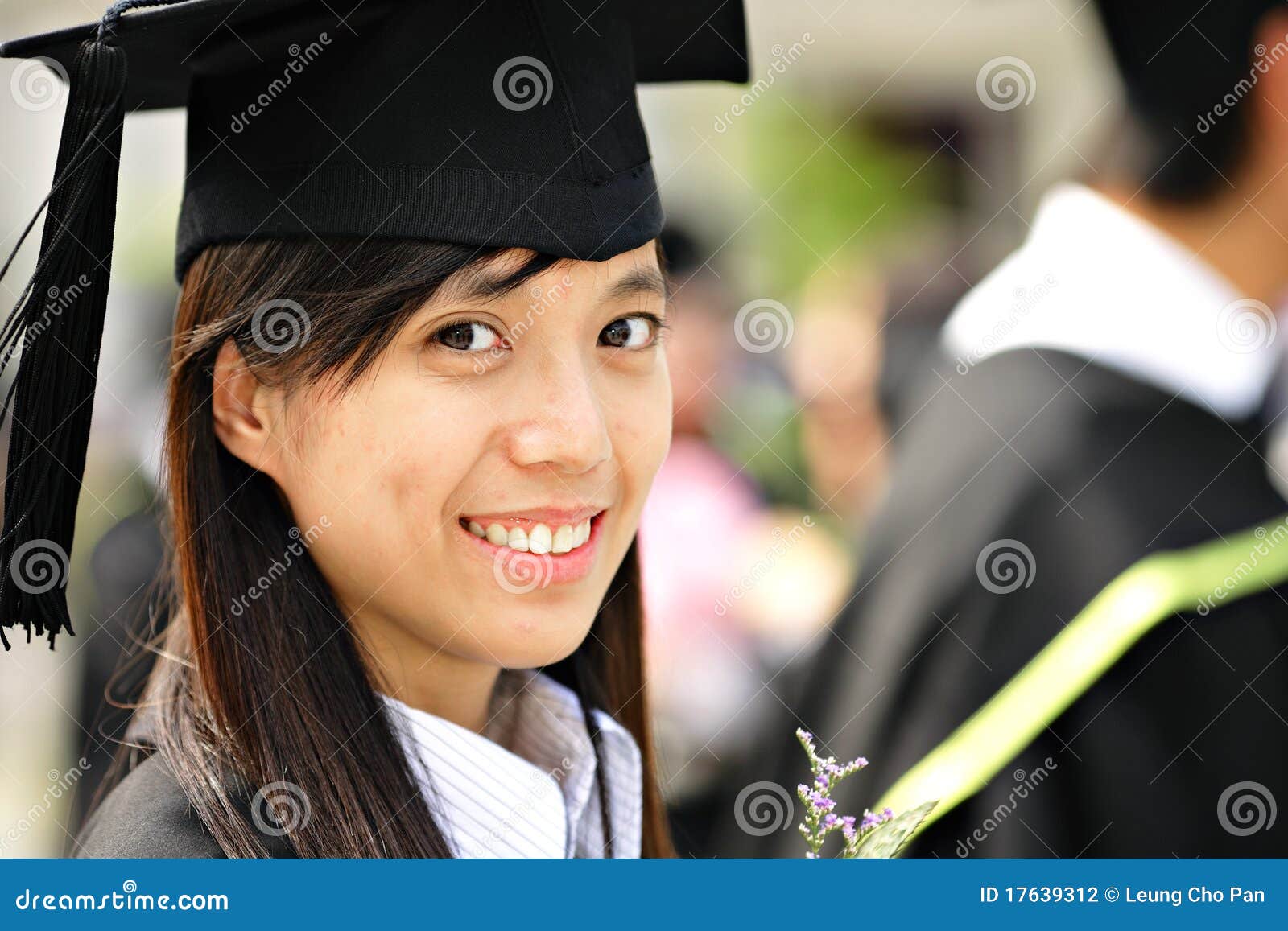 Girl graduation stock photo. Image of asian, highschool - 17639312